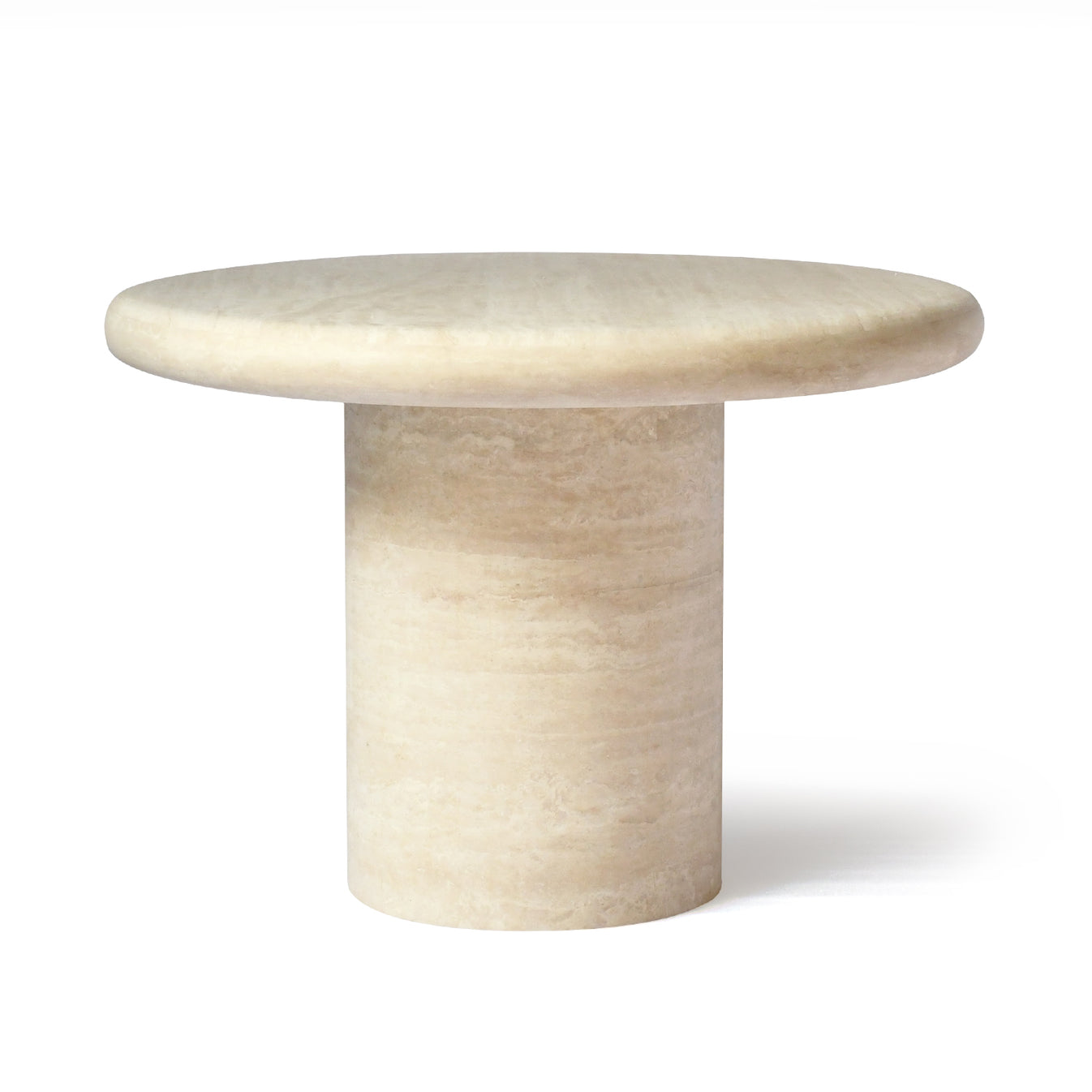 BELLE Round Dining Table – Luxurious Natural Travertine in Beige – Home ...
