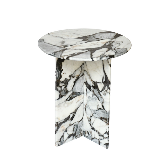 IRIS | Side Table | Natural Marble | Ocean Storm – Home Elements